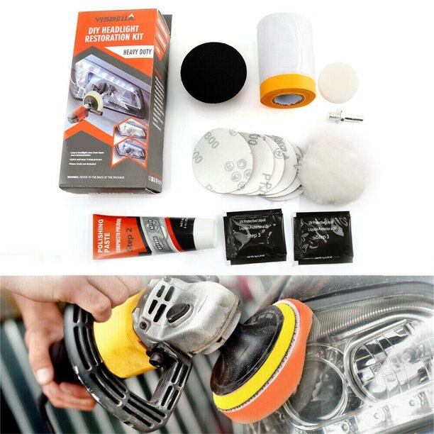 Kit Car polish pentru restaurare faruri auto, discuri de curatare ...