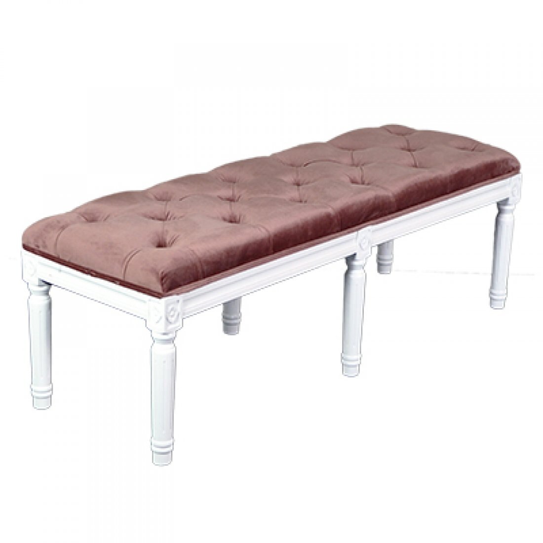 Bancheta stil clasic 120x40x41cm, lemn alb - tapiterie lila - eMAG.ro