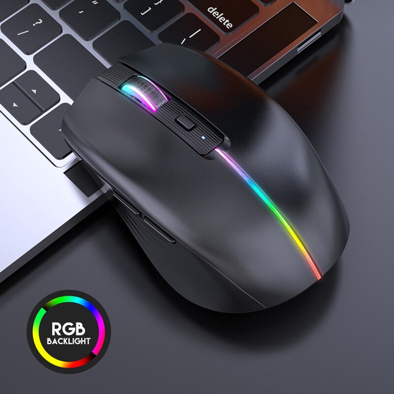 Mouse wireless CeruleTree, RGB, DPI reglabil, Negru - eMAG.ro