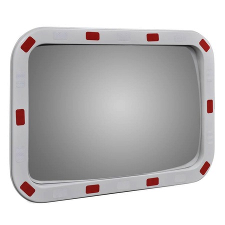 Oglinda trafic 400 x 600 mm dreptunghiulara, alb - eMAG.ro