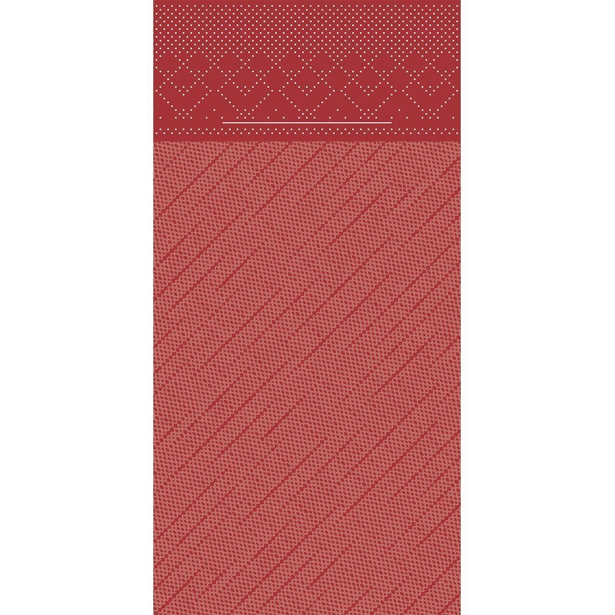Set 75 Servetele Mank HORECA cu buzunar, Tissue Deluxe®, Bordeaux, 40 x ...
