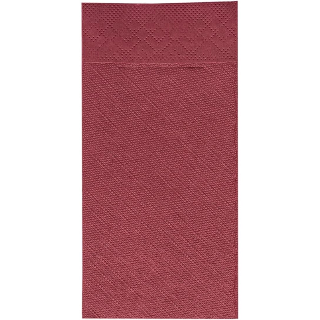 Set 75 Servetele Mank HORECA cu buzunar, Tissue Deluxe®, Bordeaux, 40 x ...