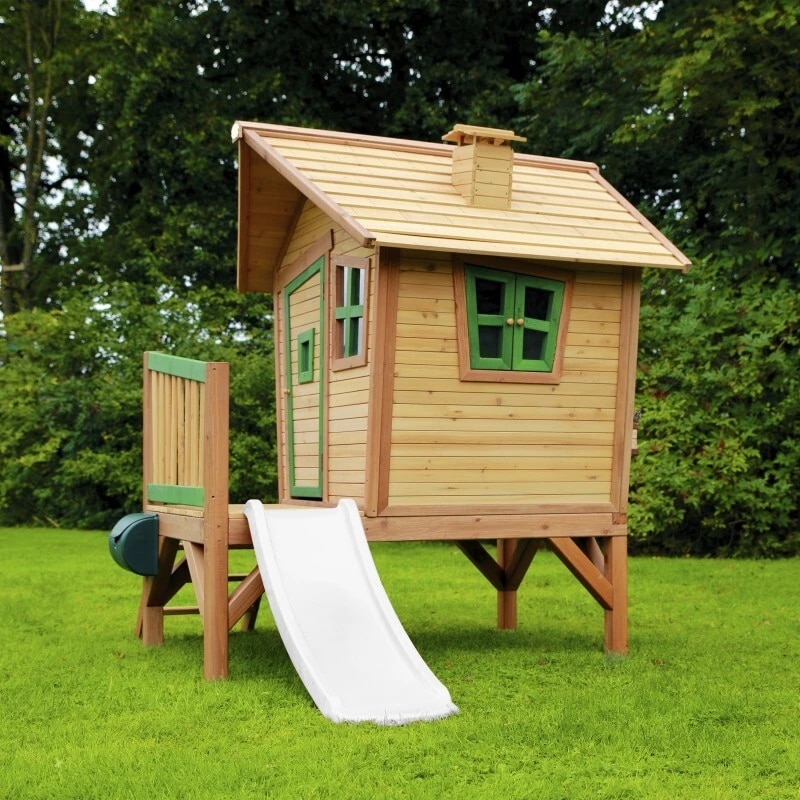 Детска къща с пързалка, AXI Robin, Бял - eMAG.bg