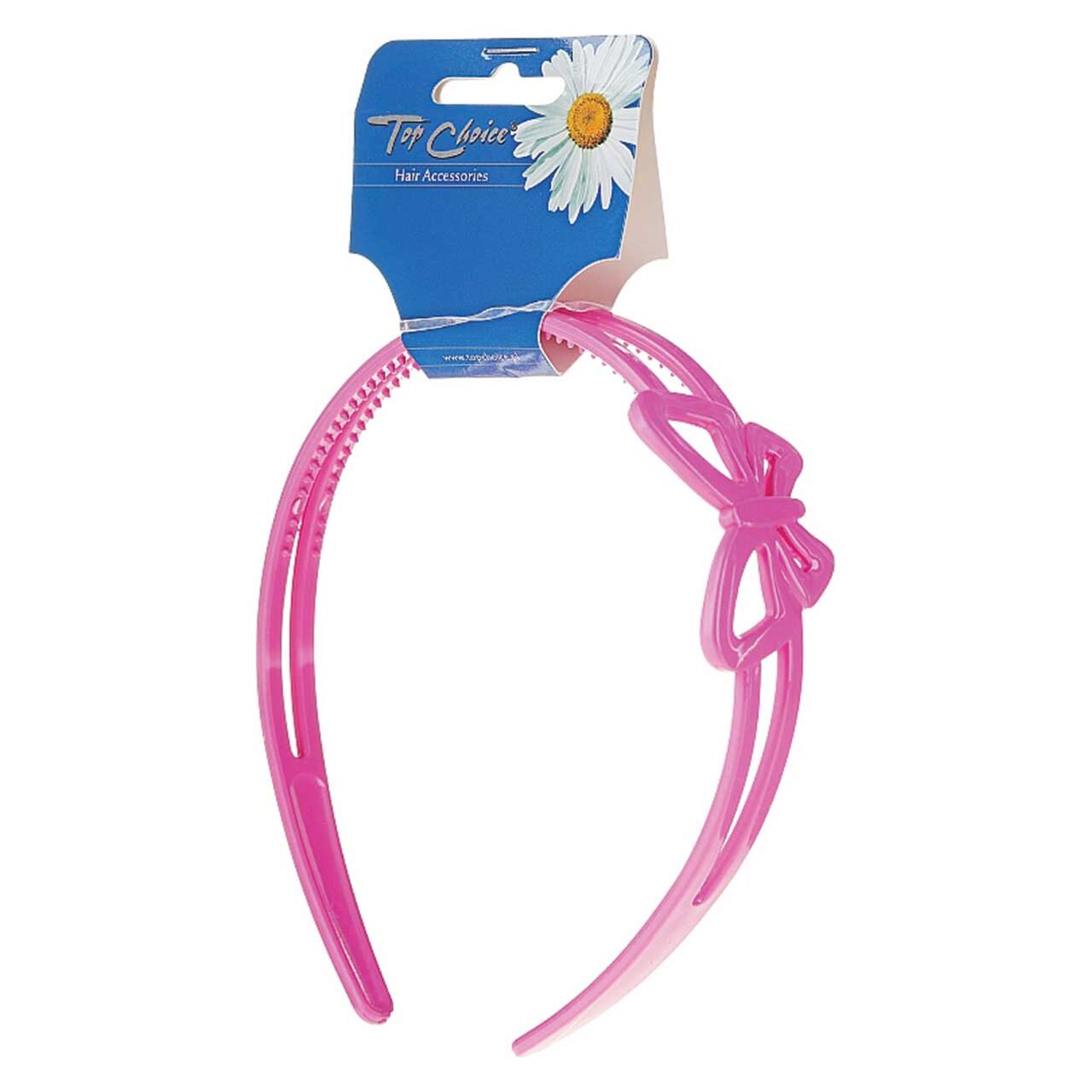 Cordeluta pentru par, Top Choice, cu fluturas roz ciclam - eMAG.ro