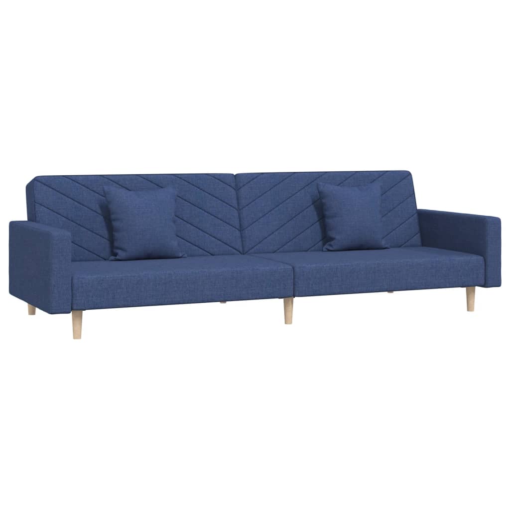 Canapea extensibila design convertibil cu 2 locuri, 2 perne, albastru ...
