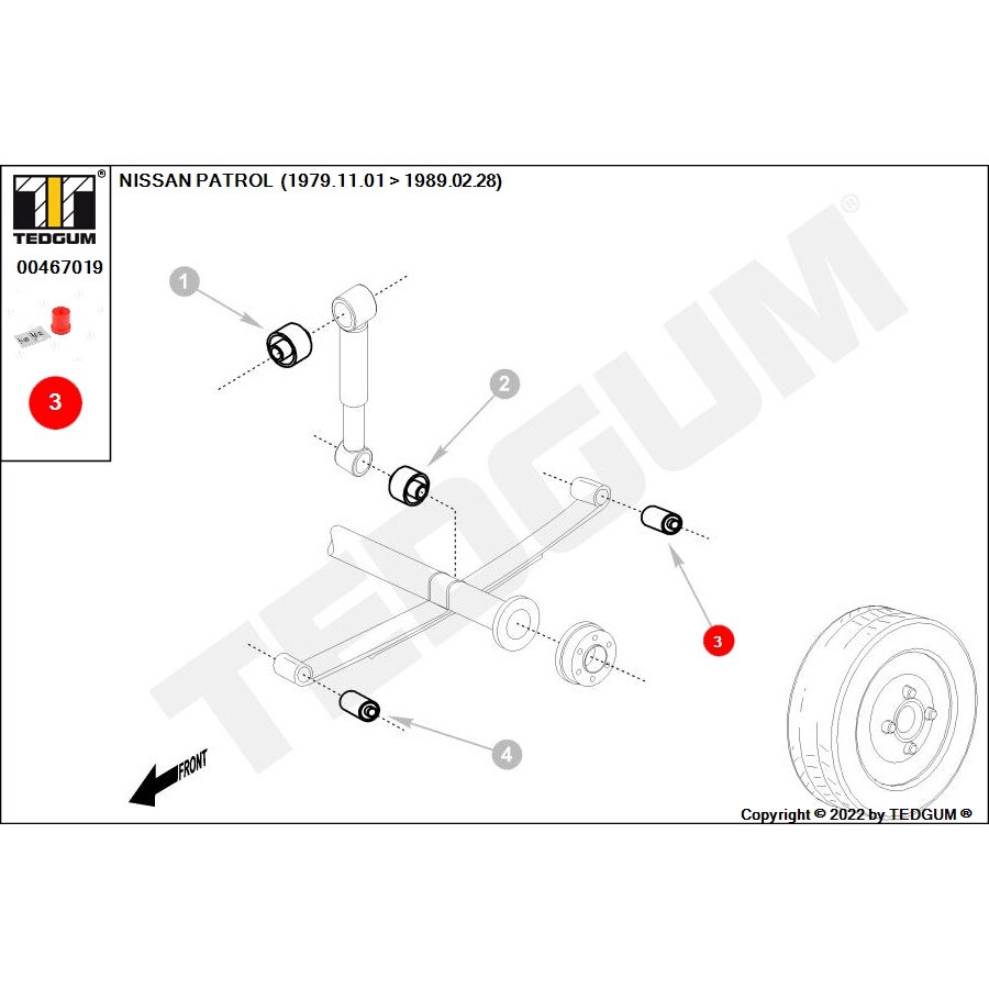 Set manson arc fata-spate si poliuretan, Tedgum, Pentru Nissan ...