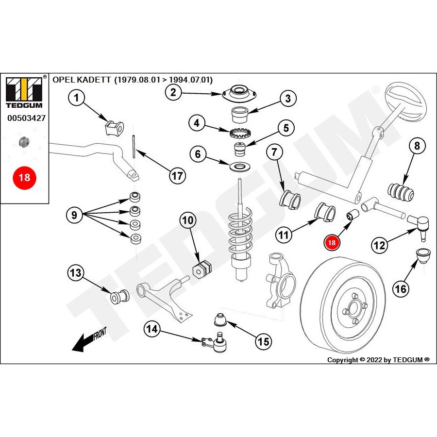 Bucsa tija directie, Tedgum, Pentru Opel, Argintiu - eMAG.ro