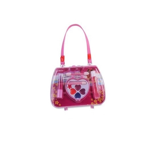 Set de machiaj pentru fetite, poseta inclusa, ruj, sclipici, paleta ...