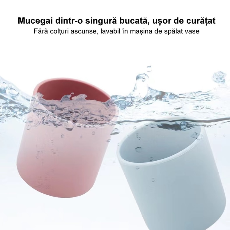 Set hranire bebe din silicon, iYAiYO, 1 baveta, 1 farfurie compartimentata, 1 bol cu ventuza, 1 ...