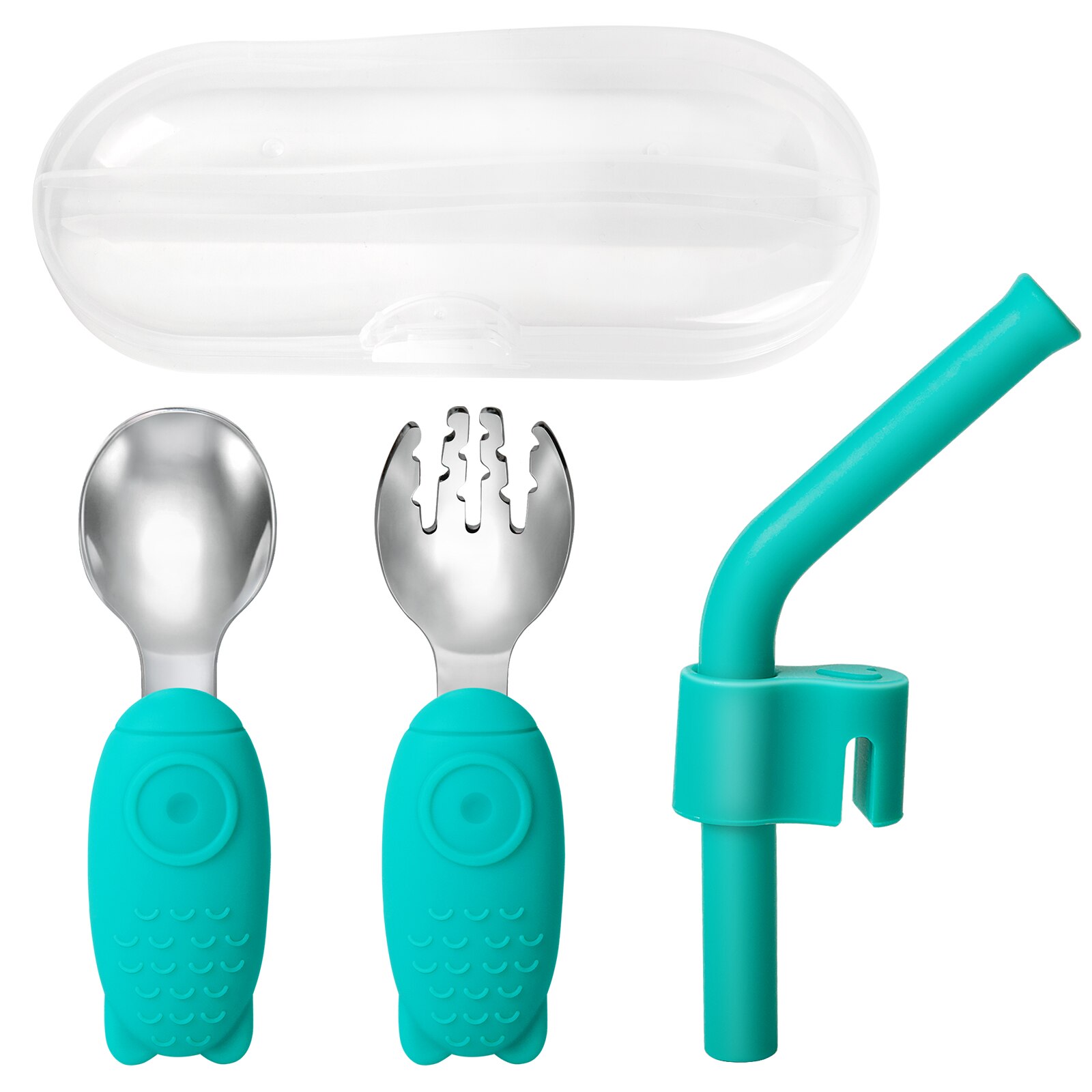 Set Tacamuri Si Pai Pentru Bebelusi - Green, 18 Luni+, Silicon + Inox ...