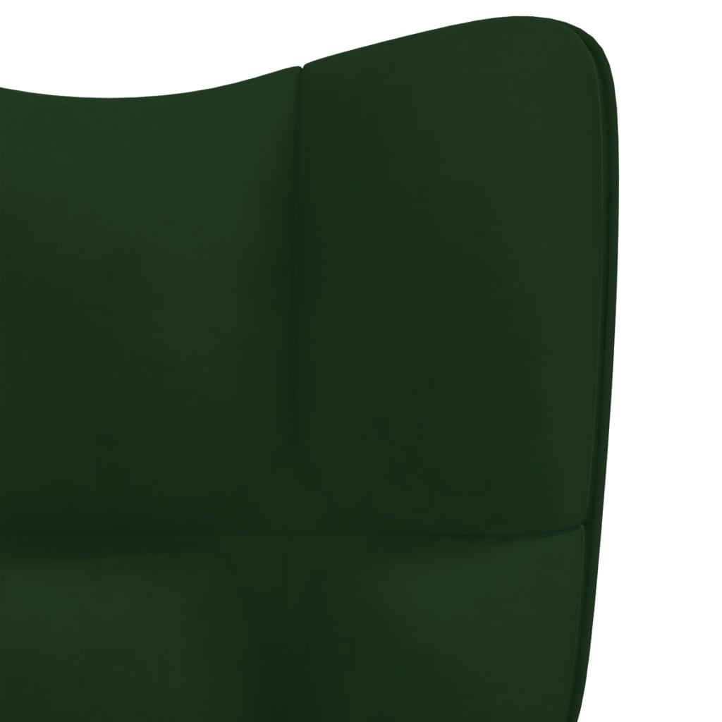 Scaun de relaxare, verde inchis, catifea, confortabil si stabil - 8139 ...