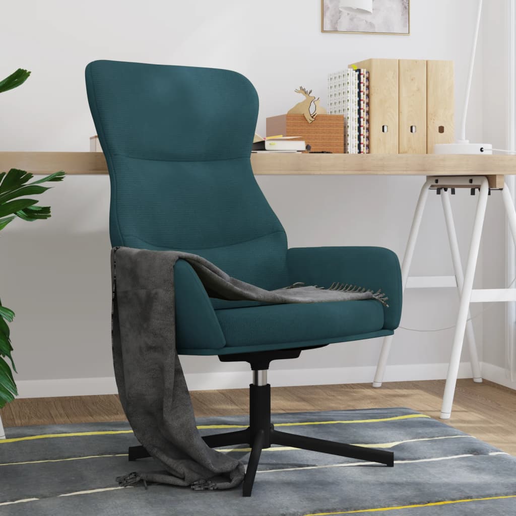 Scaun de relaxare, albastru, catifea, Ergonomic 6339 - eMAG.ro