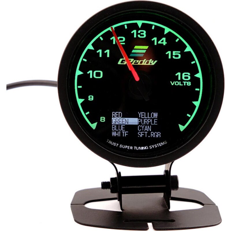 Voltmetru auto, 62 mm, Ecran LCD, Multicolor - eMAG.ro