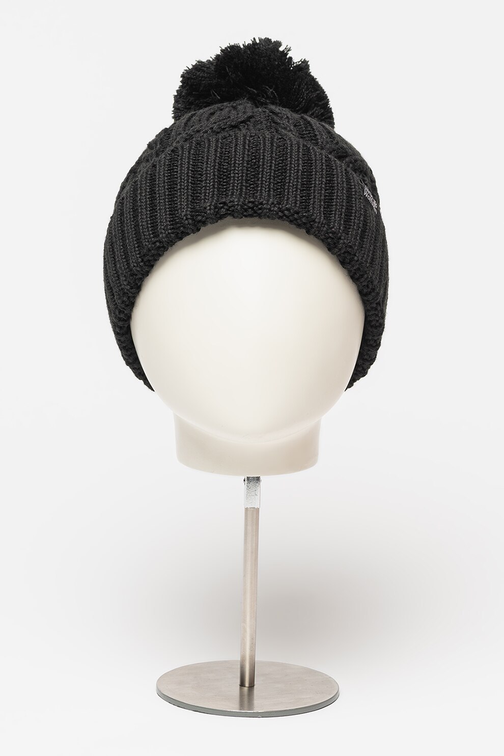 Jack Wolfskin, Caciula din amestec de lana cu ciucure Stormlock, Negru ...