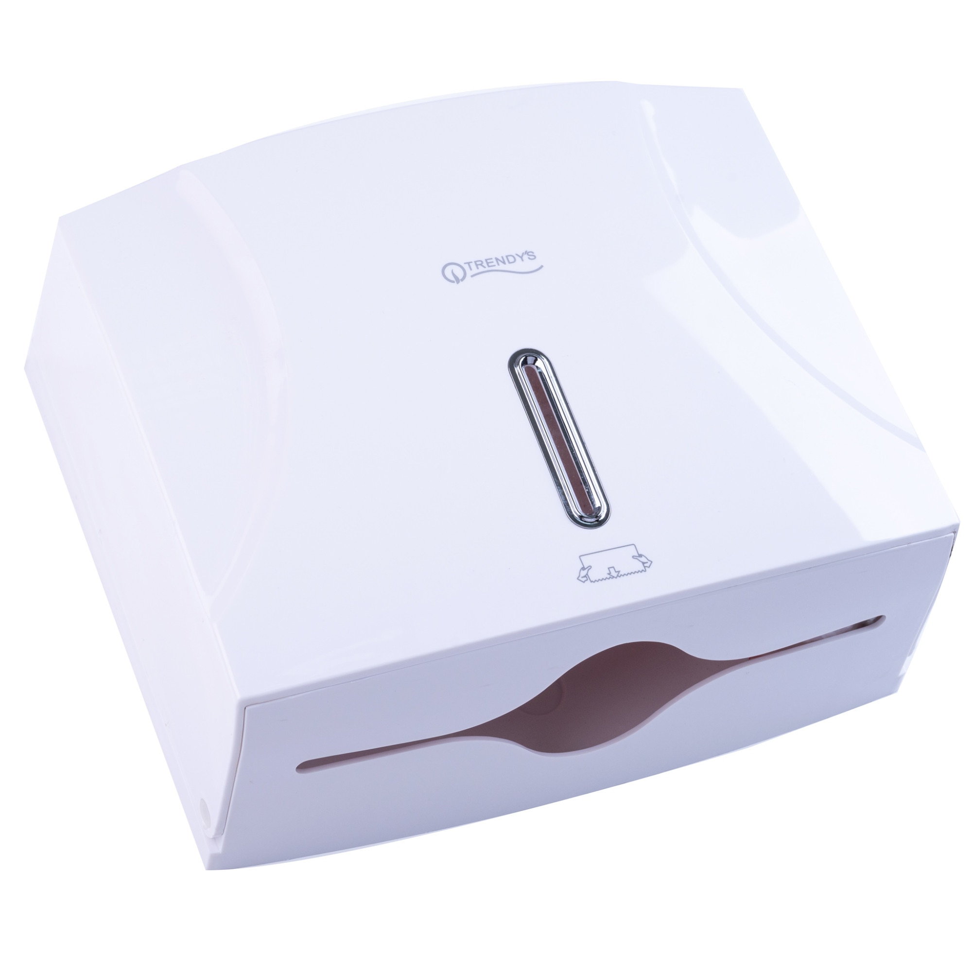Dispenser, TRENDY’S, servetele pliate jumbo, alb - eMAG.ro