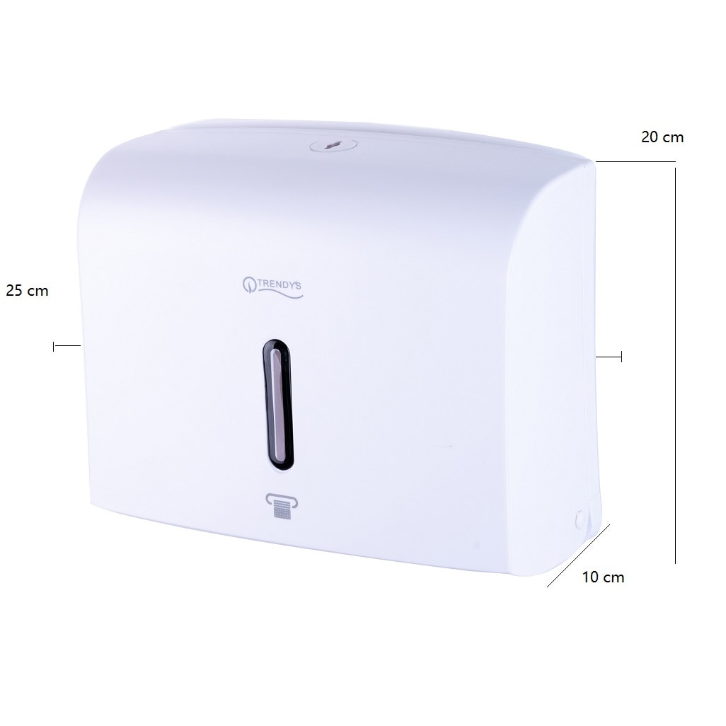 Dispenser, TRENDY’S, servetele pliate, mini jumbo, alb - eMAG.ro