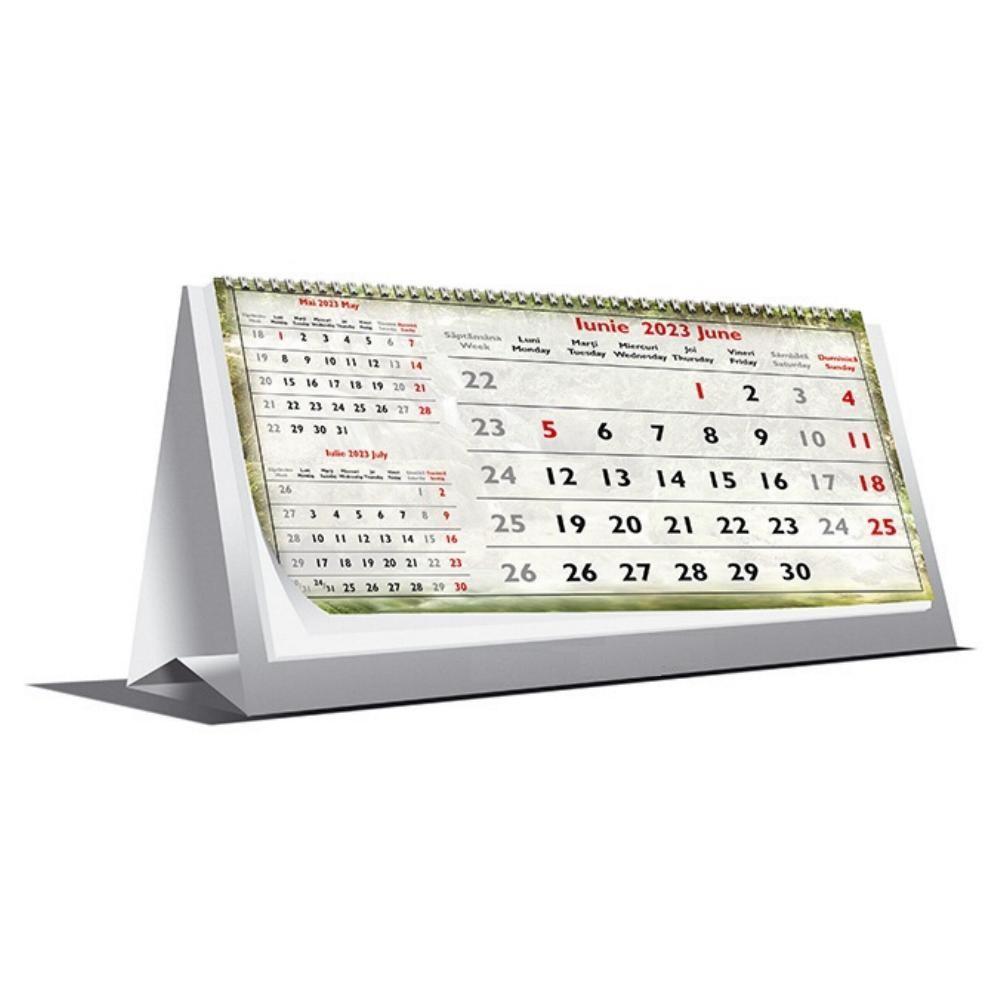 Calendar triptic de birou 2023, 10 x 21 cm, 7 file - eMAG.ro