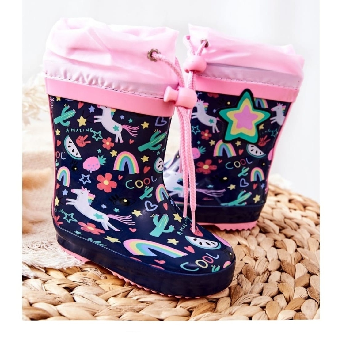 Cizme Ploaie Copii, BL&KI852-B, multicolor, 24 EU - eMAG.ro