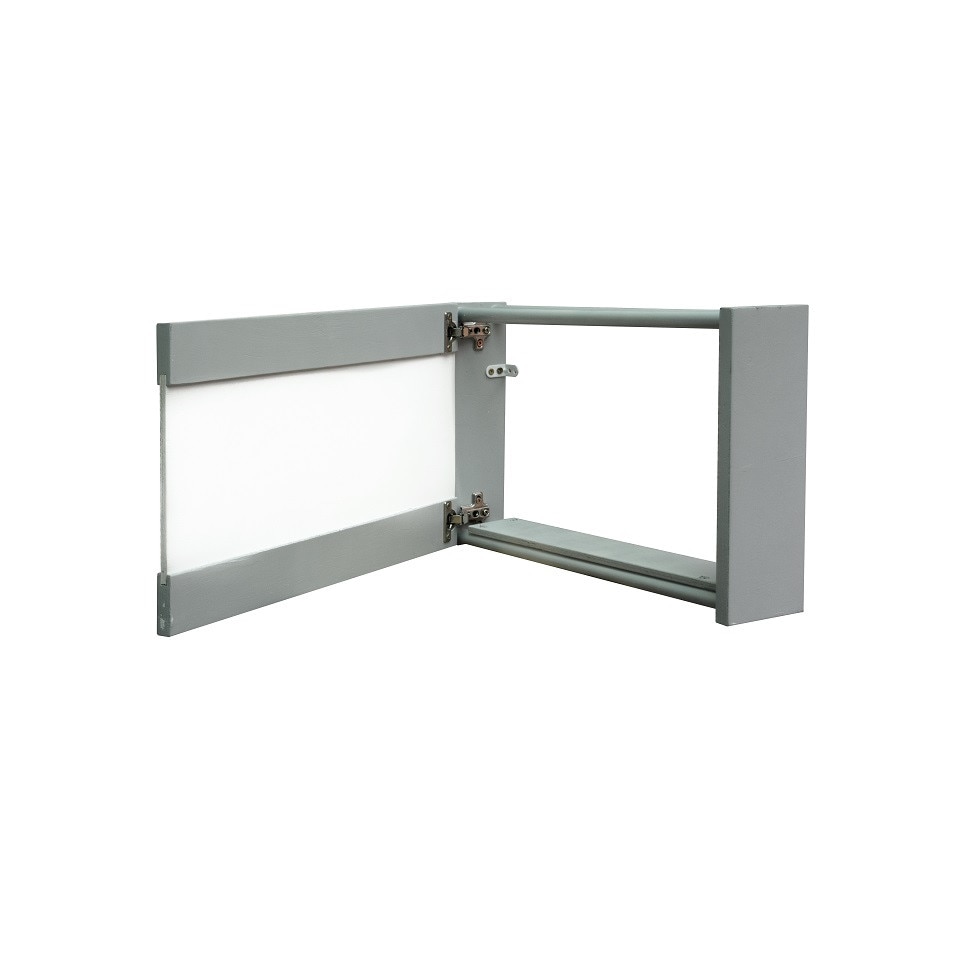 Raft suport router wireless, din lemn vopsit gri cu alb, pentru mascare ...