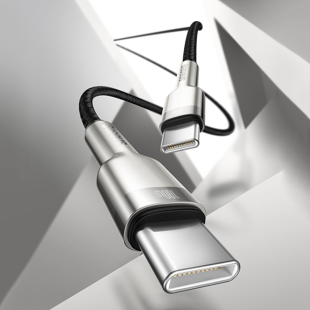 Cablu USB-C la USB-C, 100 W PD, incarcare fast charge si transfer date ...