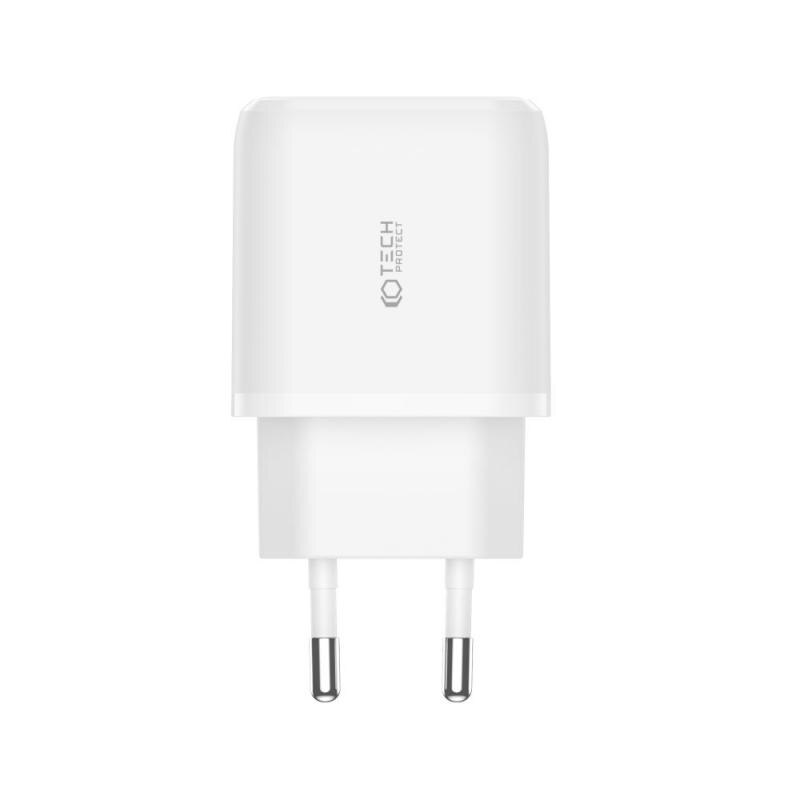 Incarcator Retea Tech Protect C12w Dual Usb Fast Charging 2 4a Alb
