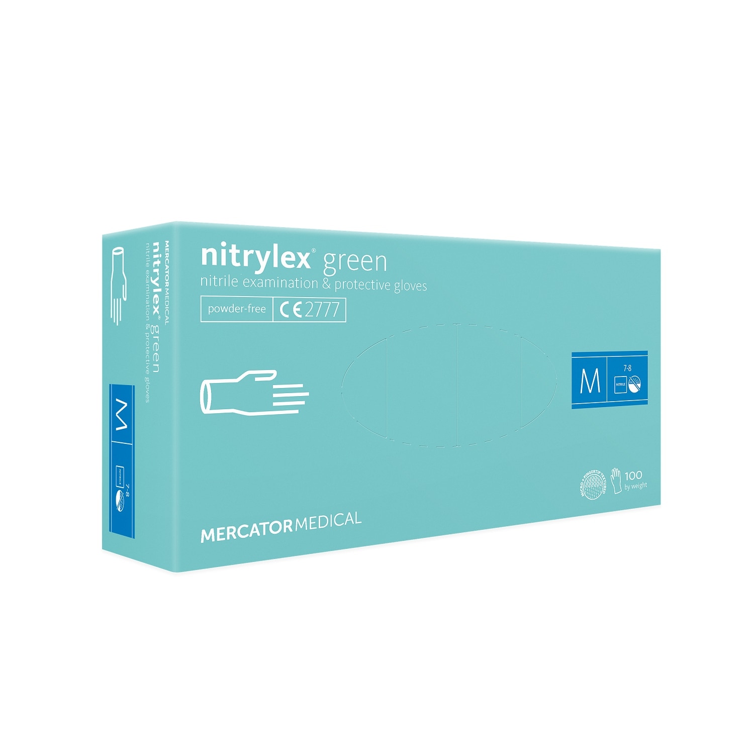 Set 100 bucati Manusi Nitrylex Green, Nitril, nepudrate, verde, marimea ...