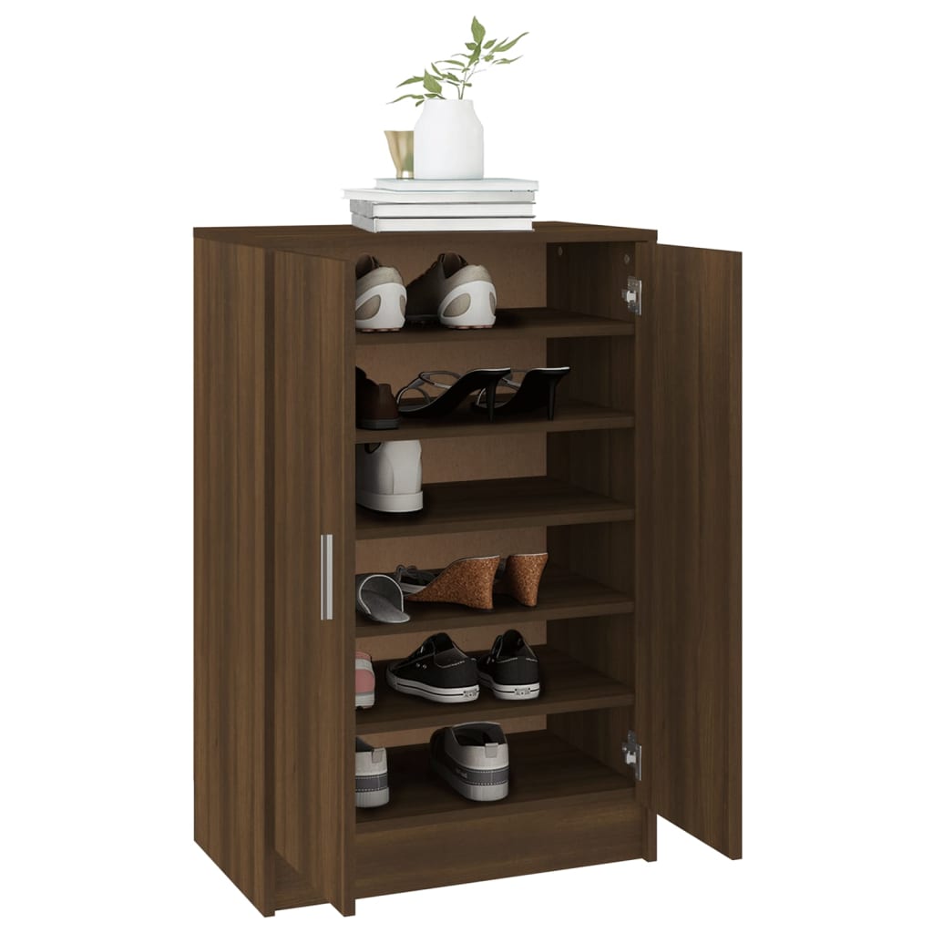 Pantofar, stejar maro,60x35x92 cm, lemn prelucrat, Pentru Hol, Design ...