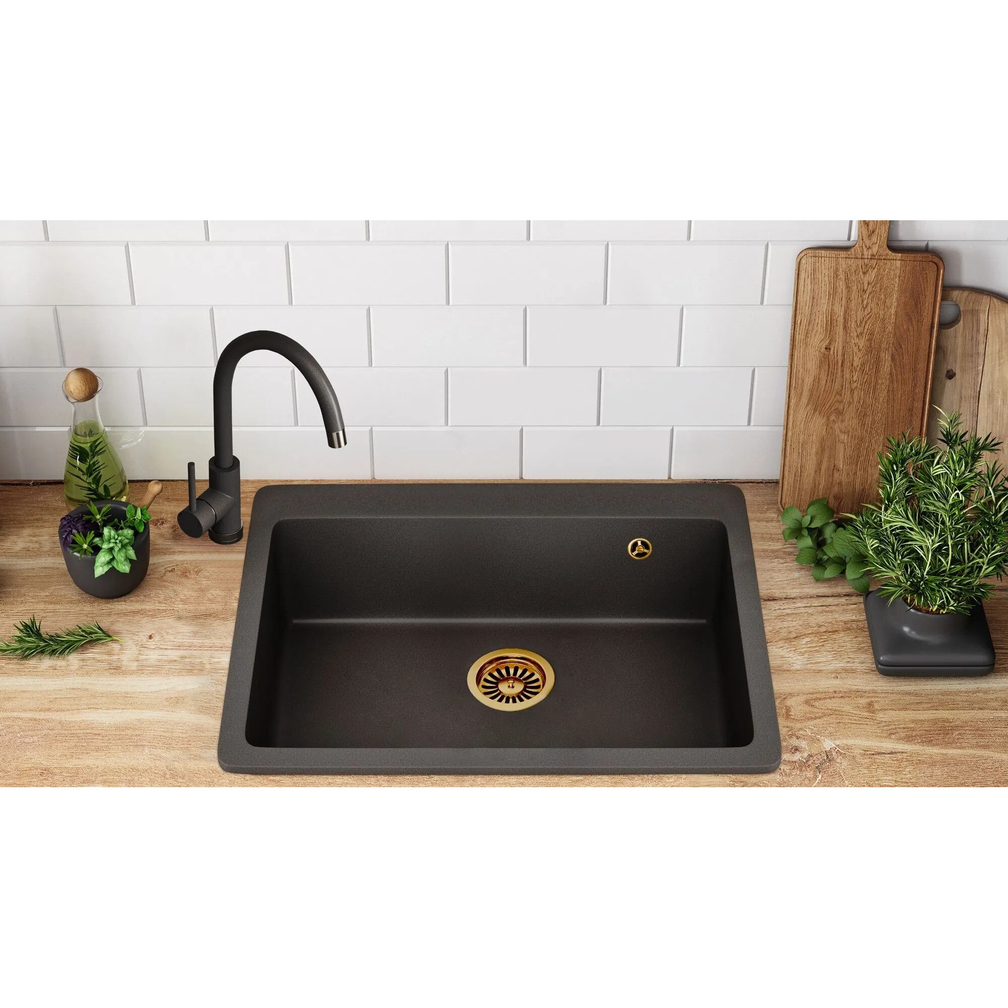 Sifon Scurgere Pentru Chiuveta cu 1 Cuva Bucatarie Rea Gold Orificiu 45 ...