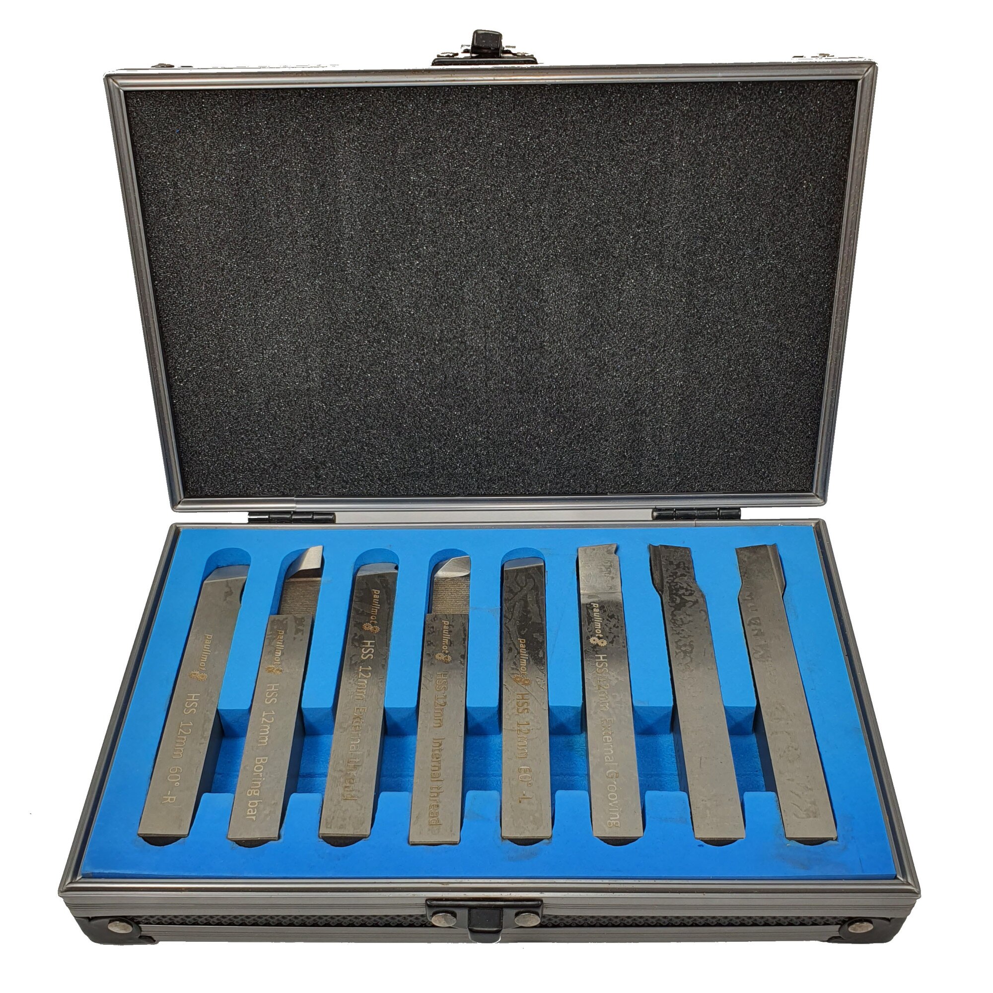 Set 8 cutite strung din otel HSS in cutie, 12X12mm - eMAG.ro