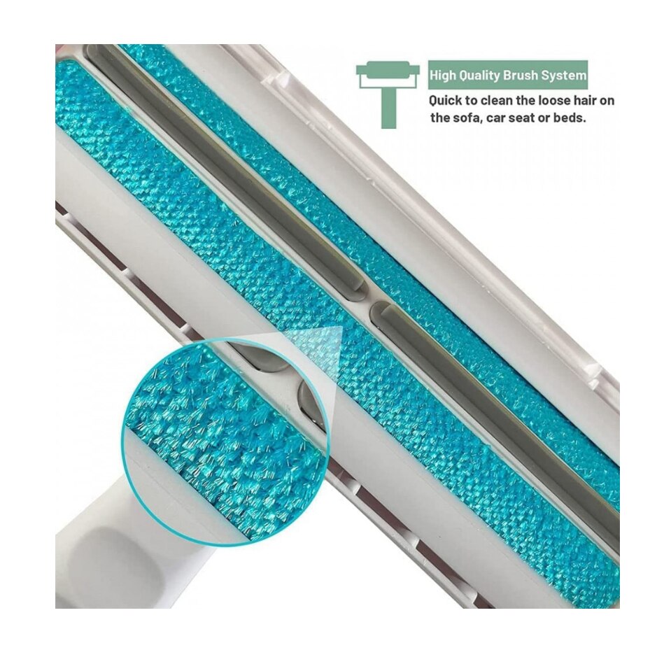 Set rola pentru scame si 2 accesorii pentru par Sjouch, plastic, alb ...