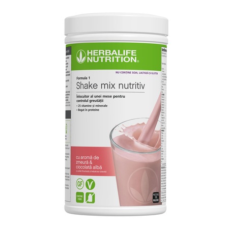 Formula 1 Shake Mix Nutritiv Aroma Zmeura si Ciocolata Alba ...