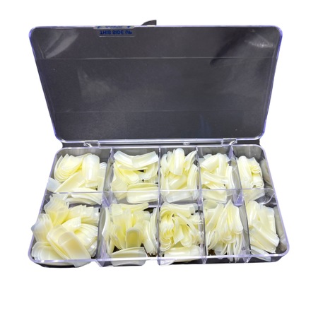 Set tipsuri pentru unghii, TeleOnline Europe, Plastic, 100 bucati, Alb ...