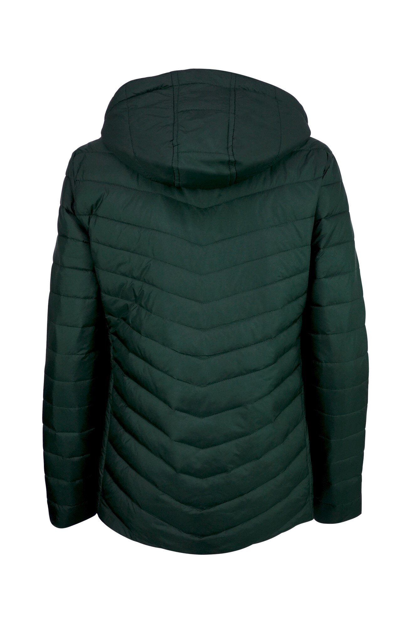 Geaca matlasata dama, gluga detasabila, verde, L - eMAG.ro