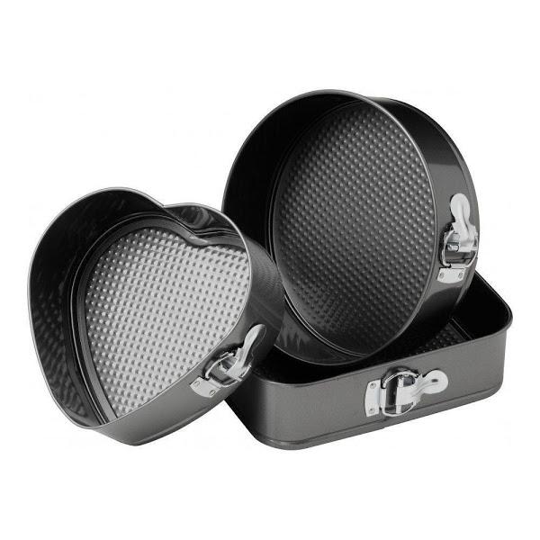 Set 3 forme pentru prajituri - forma rotunda, patrata si inima - eMAG.ro