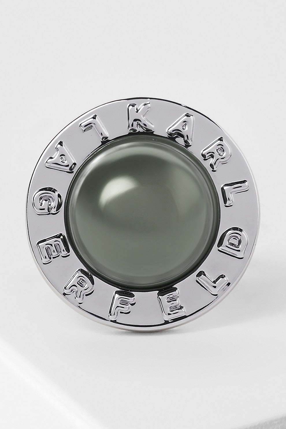 Karl Lagerfeld, Inel cu perla sintetica cu logo gravat - eMAG.ro