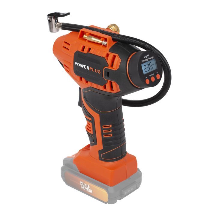 Compresor aer pe acumulator Powerplus POWDP7020, foarte usor, 20v, 8 ...