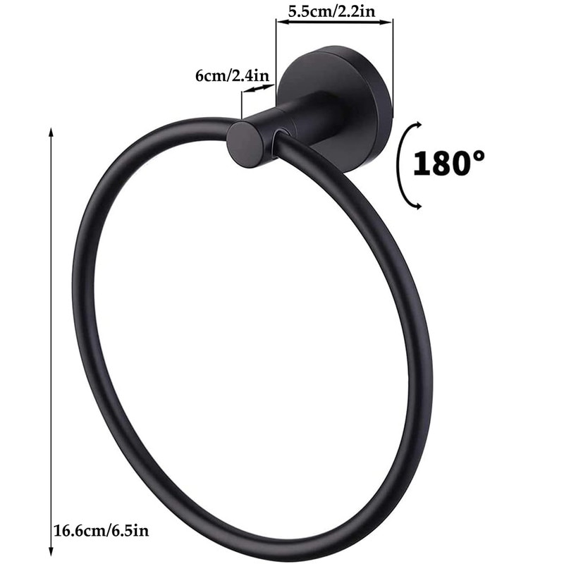 Suport prosop, Inox, Negru - eMAG.ro