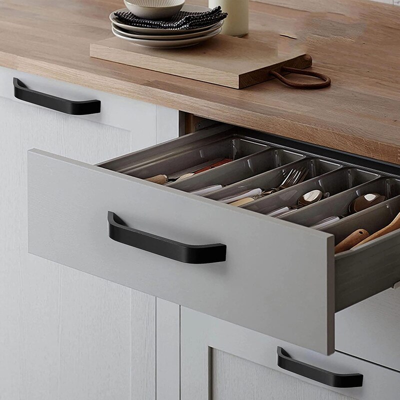 Set 5 manere mobilier, Magelasi, Aliaj zinc, 96mm, Negru - eMAG.ro