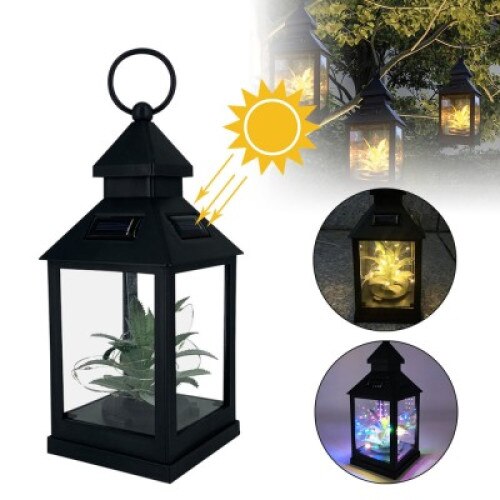 Napelemes RETRO lámpás, LED világítással - Virágos - eMAG.hu