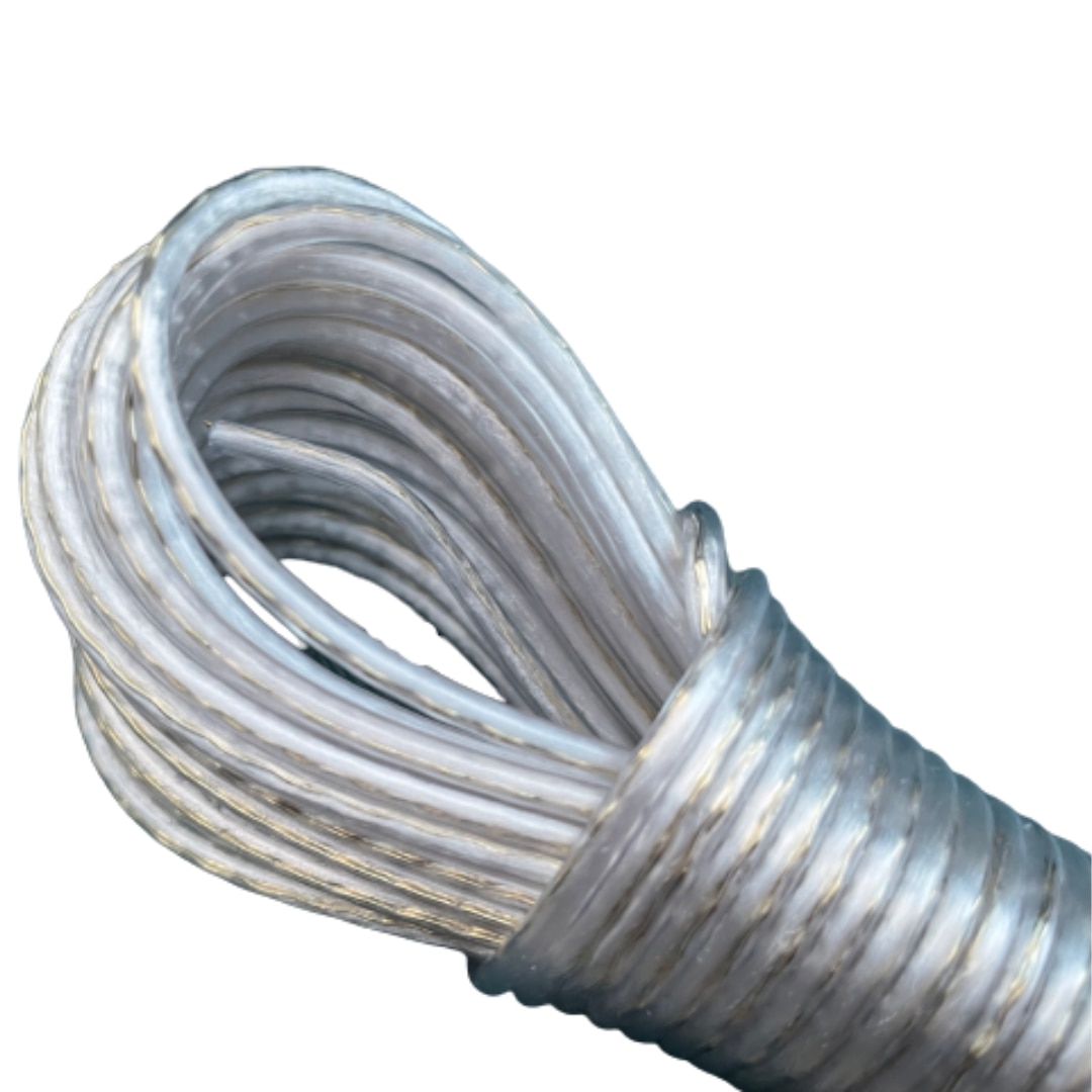 Franghie rufe Bootic®, sarma pentru rufe cu fir metalic (otel), 20m x ...