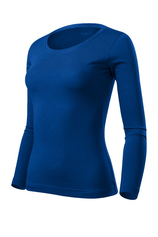 Bluza pentru femei, maneca lunga, Slim Fit, Bumbac, Albastru, 2XL - eMAG.ro