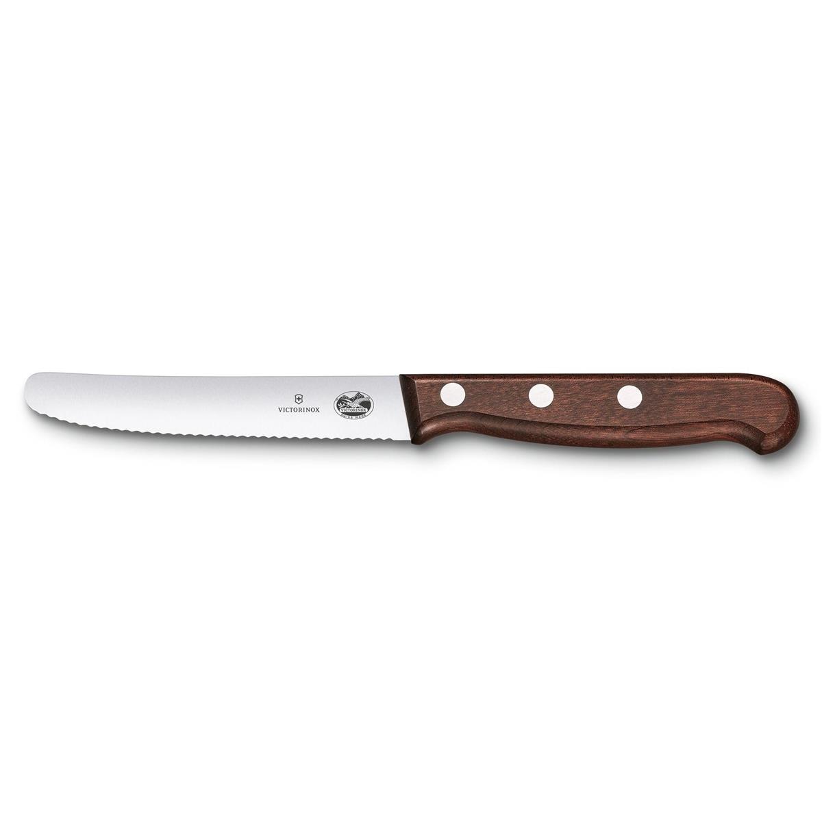 Cutit de masa si rosii Victorinox, lama 11 cm, maner lemn, 5.0830.11G ...