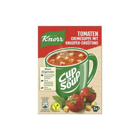 Supe instant, cremoase, de rosii, cu crutoane, 3 plicuri x 19 g, Knorr ...