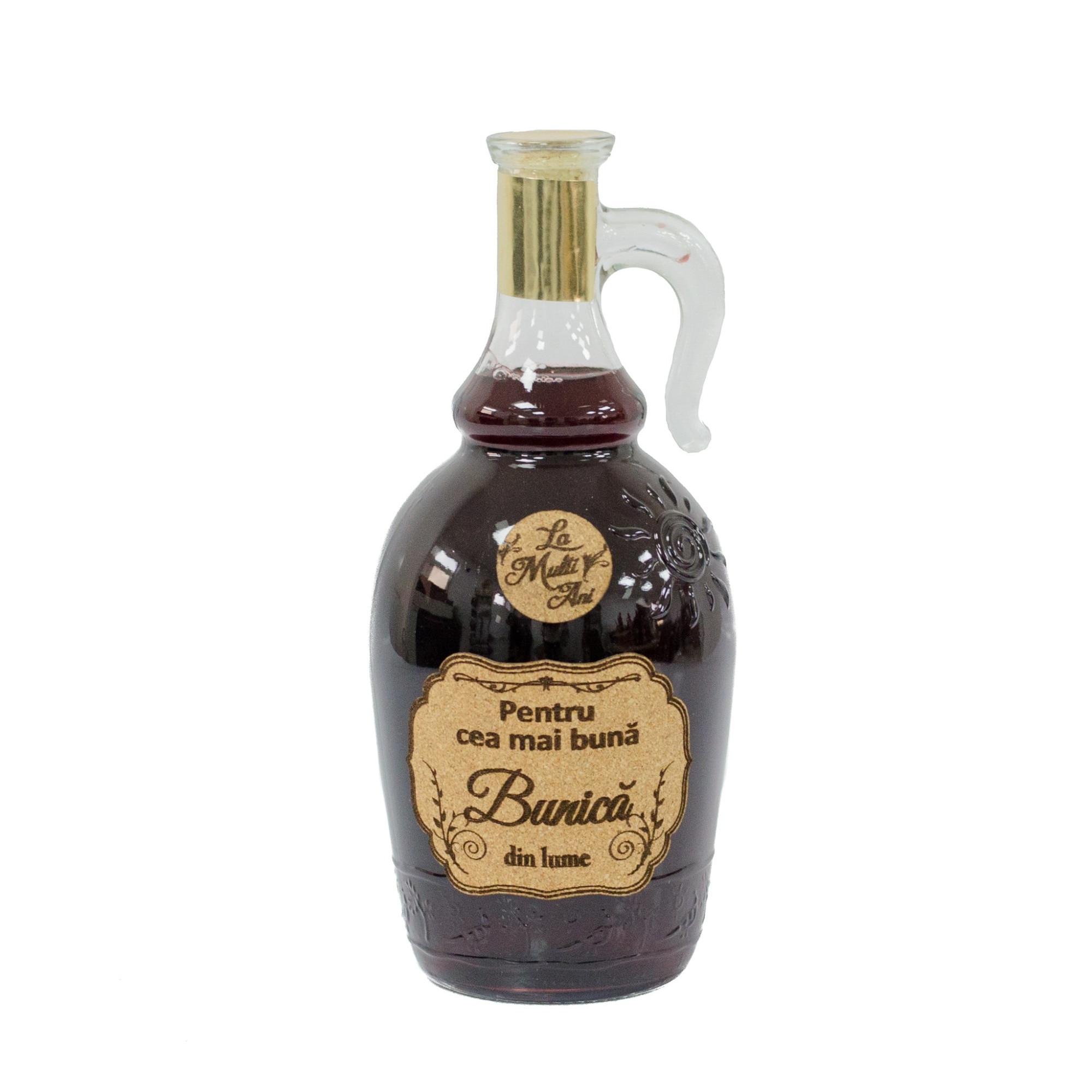 Vin personalizat 1 litru, Poem Design, Pentru cea mai buna bunica din ...