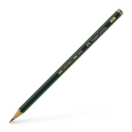 Set 2 Creioane Grafit Castell 9000, Faber-Castell, Tarie mina H - eMAG.ro