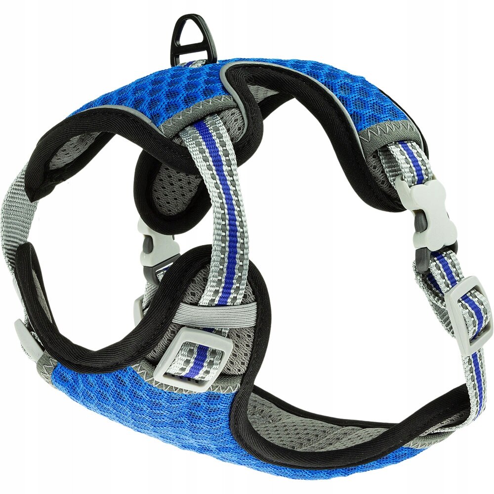 Ham pentru caine, Wesolypupil, Marimea L, 40-50 cm, Negru/Albastru ...