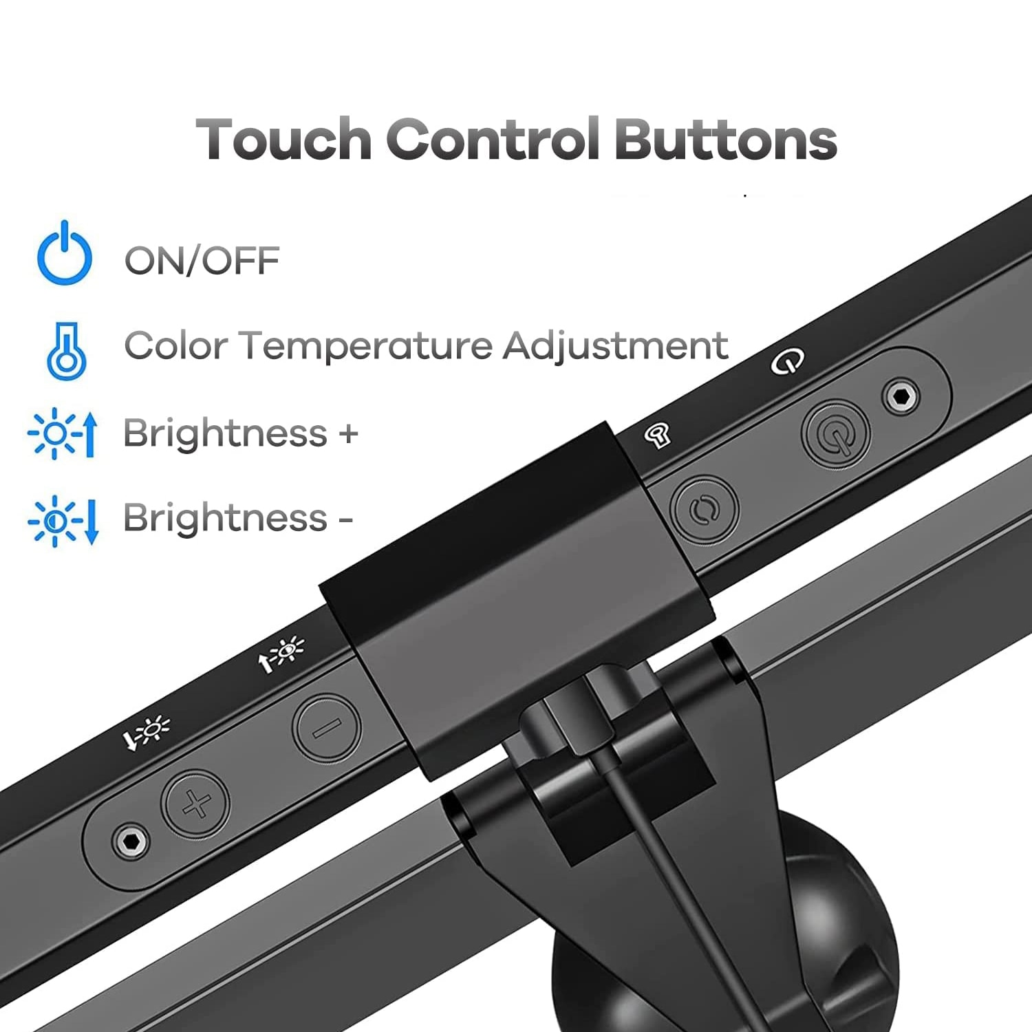 Lampa LED pentru monitor, Incarcare USB, 5W, Negru - eMAG.ro