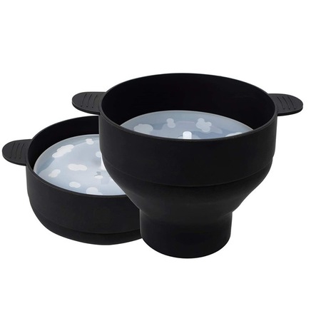 Recipient popcorn microunde, Silicon, Negru - eMAG.ro