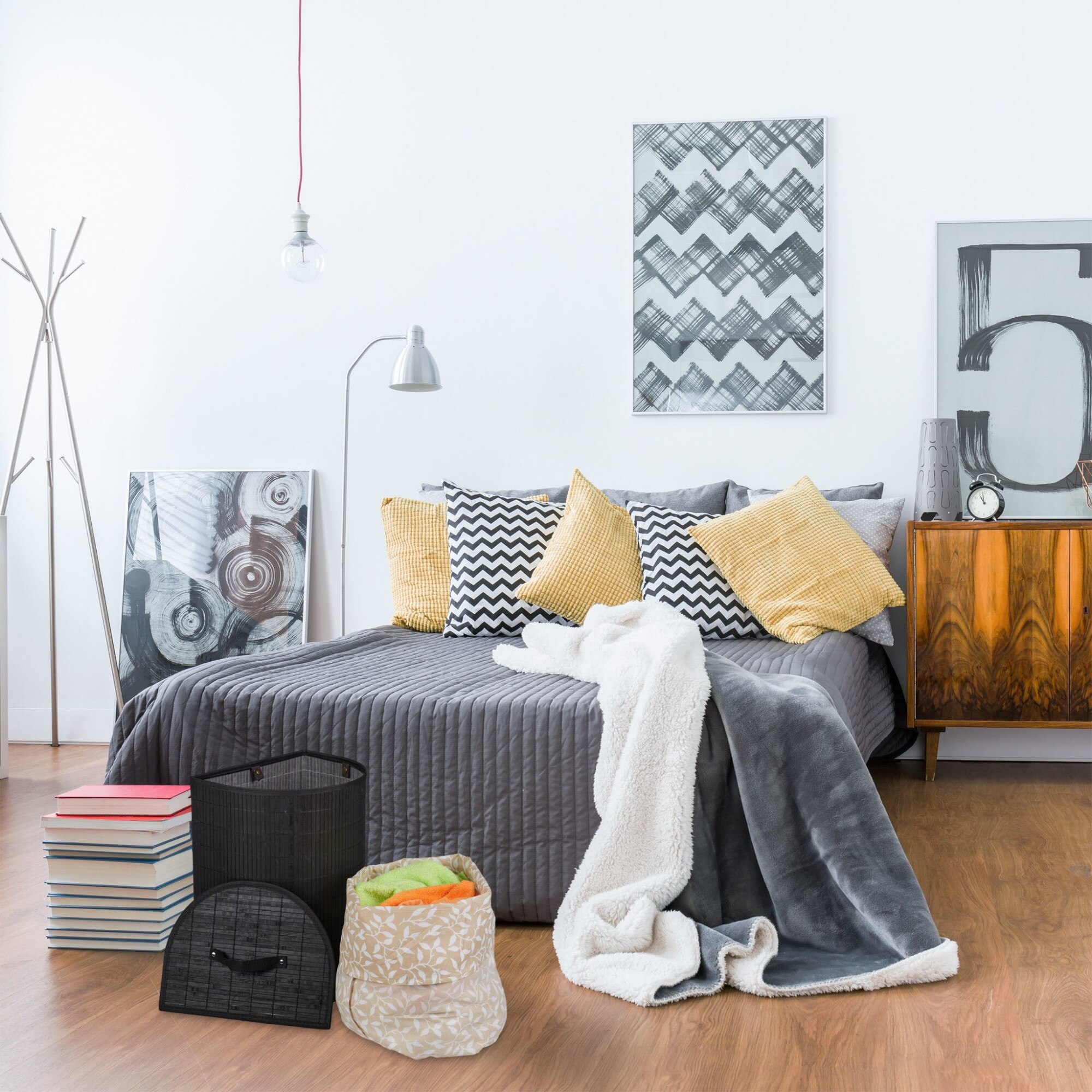 Cos de rufe Relaxdays, negru, 30 l, 50 x 39 x 30, 5 cm - eMAG.ro