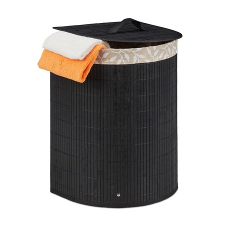 Cos de rufe Relaxdays, negru, 30 l, 50 x 39 x 30, 5 cm - eMAG.ro